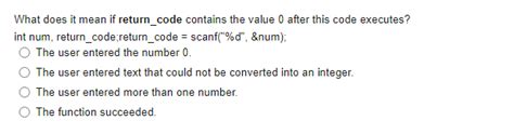Solved What Does It Mean If Returncode Contains The Value 0