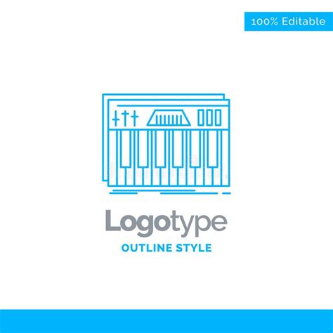 Blue Logo Design For Controller Keyboard Keys Midi Sound Bu Stock
