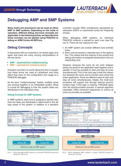 debugging amp and smp systems lauterbach