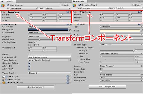 Unityでスクリプトからtransformコンポーネントを取得する方法 Hildsoftのコード置き場