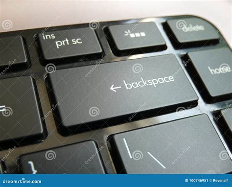 Backspace Key On Keyboard Stock Image Image Of Black