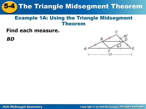 objective use properties of triangle midsegments ppt download
