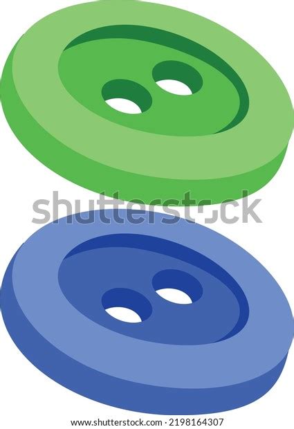 Set Color Sewing Buttons Vector Collection Stock Vector Royalty Free