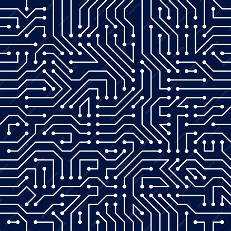 Premium Vector Microchip Board Seamless Pattern Vector Background