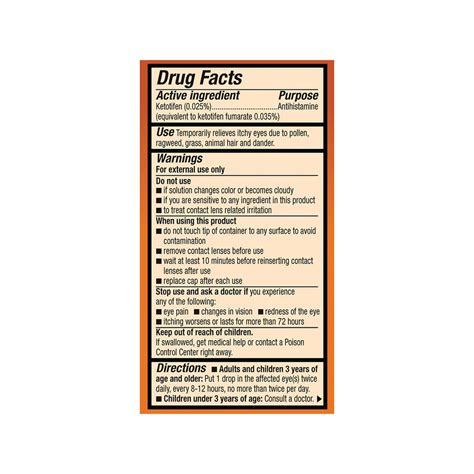Zaditor Eye Care Allergy Relief Eye Drops 5 Ml Fast Relief