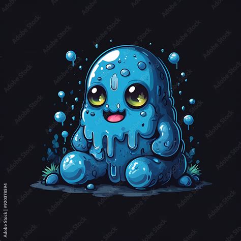 Fotografie Blue Slime Pixel Art Slime Pixel Art Fantasy Slime Pixel Art Slime Pixel Art For
