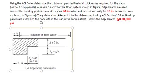 solved using the aci code determine the minimum permissible