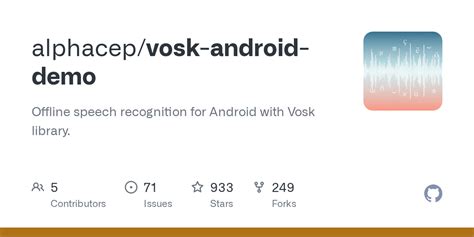 Github Alphacepvosk Android Demo Offline Speech Recognition For Android With Vosk Library