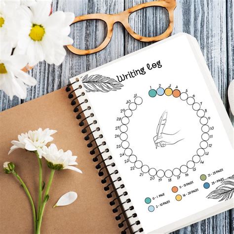 Daily Writing Log Printable Writing Tracker Daily And Monthly Writing Daily Writing Log Printable Writing Tracker Daily And Monthly Writing
