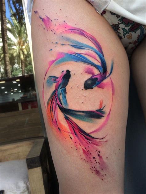 Ramón On X Tatuajes De Acuarela Tatuajes De Piscis Tatuaje De Koi