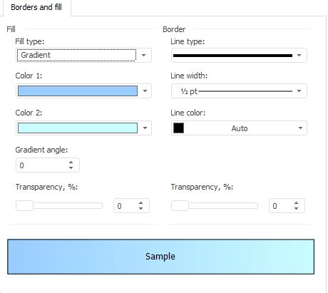 Setting Up Border And Fill