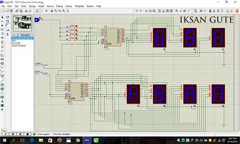 Belajar Software Proteus Membuat Rangkaian Sederhana 7 Segment