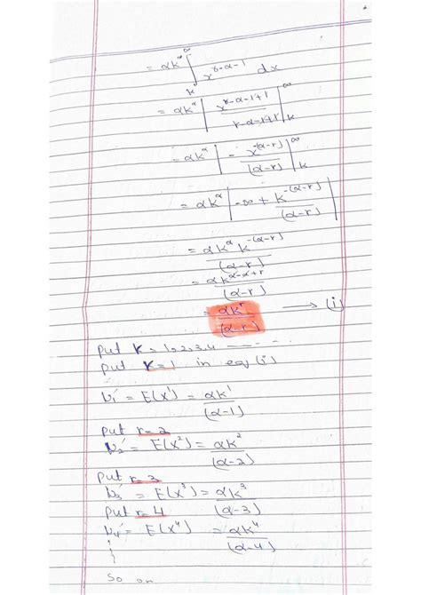 Solution Pareto Distribution Central Moments Pareto Distribution