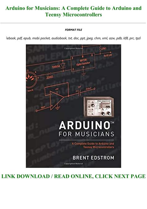 Free Download Arduino For Musicians A Complete Guide To Arduino And Teensy Microcontrollers