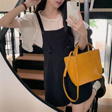 코디세트 프릴 블라우스 오버롤 점프수트 세트 2j113676e