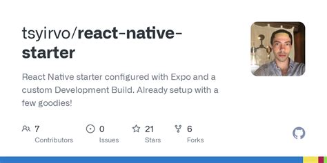 Github Tsyirvo React Native Starter React Native Starter Configured With Expo And A Custom