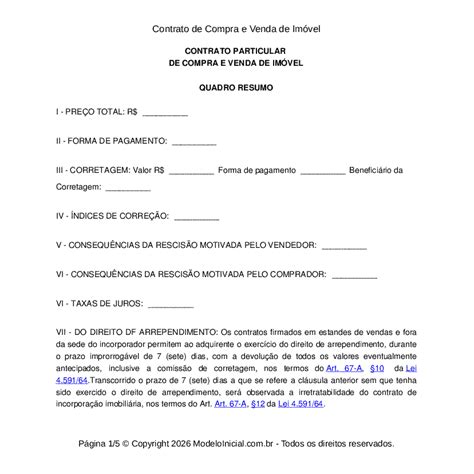 Modelo Contrato De Compra E Venda De Veículo Braincp