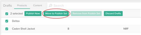 Publish Sets Kibo Help Center