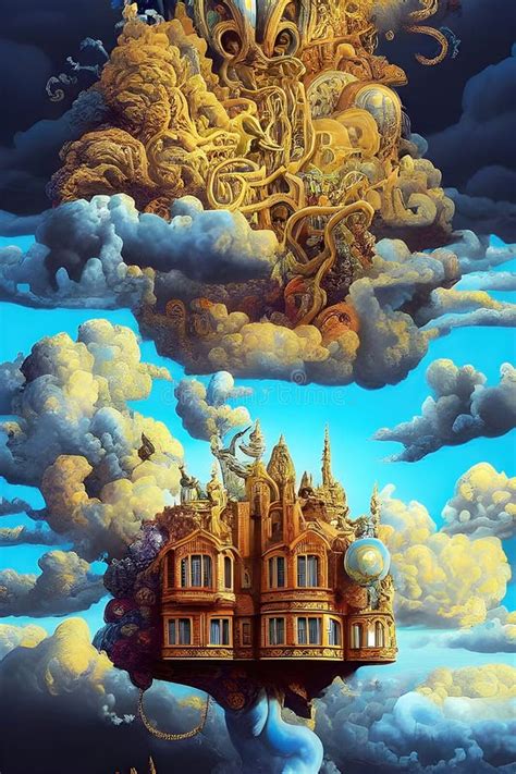 Abstract Surreal Background Modern Art Illustration Generative Ai Stock Illustration