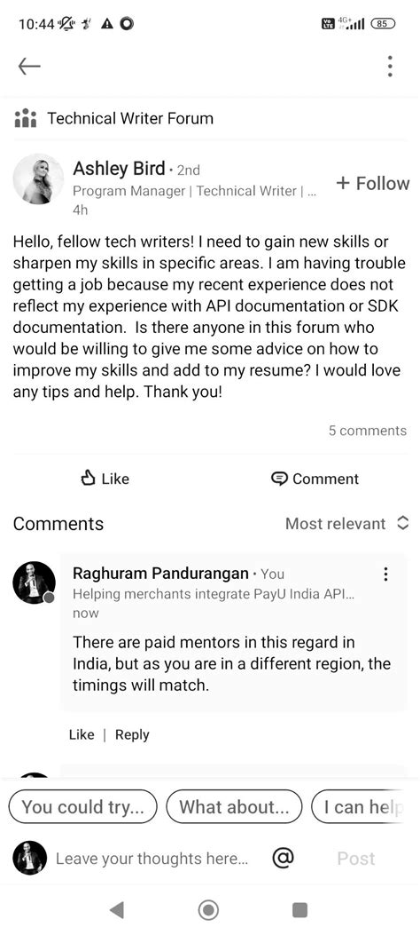 Raghuram Pandurangan On Linkedin Techcomm Technicalwriting