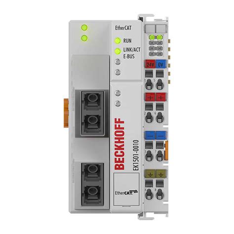 Ek1501 0010 Ethercat Coupler With Id Switch Single Mode Fiber Optic