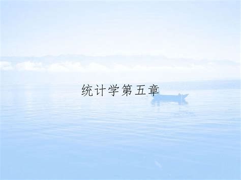 统计学第五章 word文档在线阅读与下载 无忧文档
