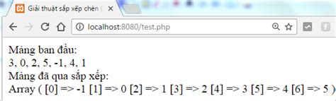Giải Thuật Sắp Xếp Chèn Insertion Sort Trong Php