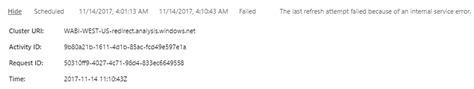 Power Bi Dataset Refresh Is Failing Without Detail Microsoft