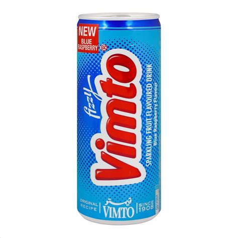 Vimto Fizzy Blue Raspberry Drink Slim Can 250ml