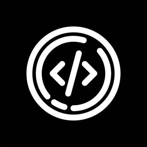 Code Line Inverted Icon 41684933 Vector Art At Vecteezy