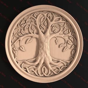 Tree Of Life D Relief STL File For CNC Router Carving Engraving Etsy