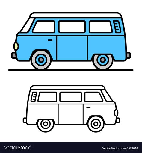 Vintage Van Royalty Free Vector Image Vectorstock