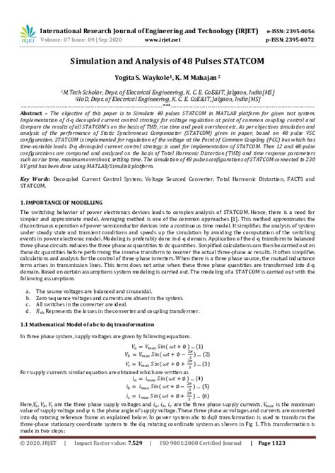 pdf simulation and analysis of 48 pulses statcom