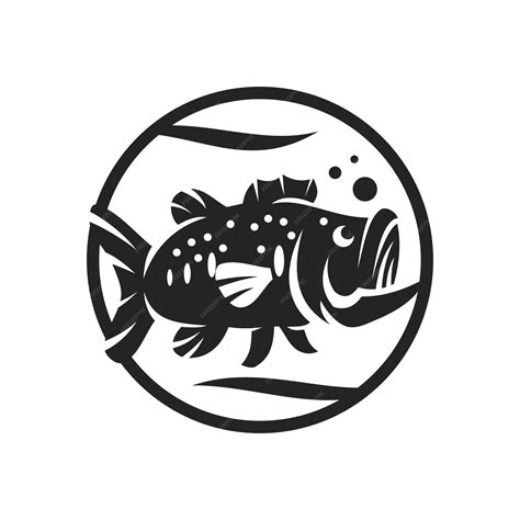 Premium Vector Largemouth Bass Fish Logo Template Isolated Brand