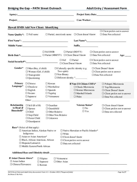 Fillable Online Bridging The Gap Path Street Outreach Fax Email Print