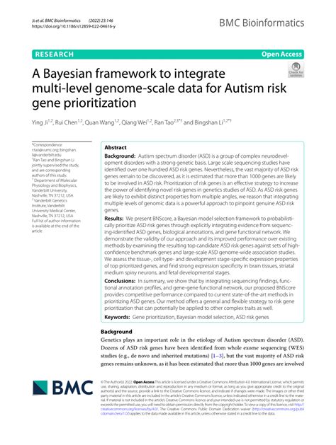[pdf] a bayesian framework to integrate multi level genome scale data