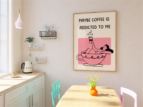 Printable Coffee Art • Funny Quirky Art For Coffee Lovers • Coffee Bar