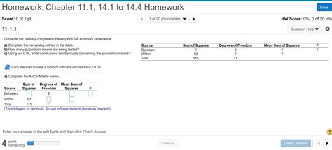 Solved Homework Chapter 11 1 14 1 To 14 4 Homework Save