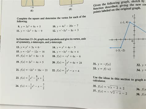 solved graph each parabola and give its vertex axis of