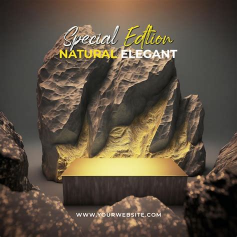 Абстрактный фон футуристический каменный постамент для презентации продукта подиумный продукт