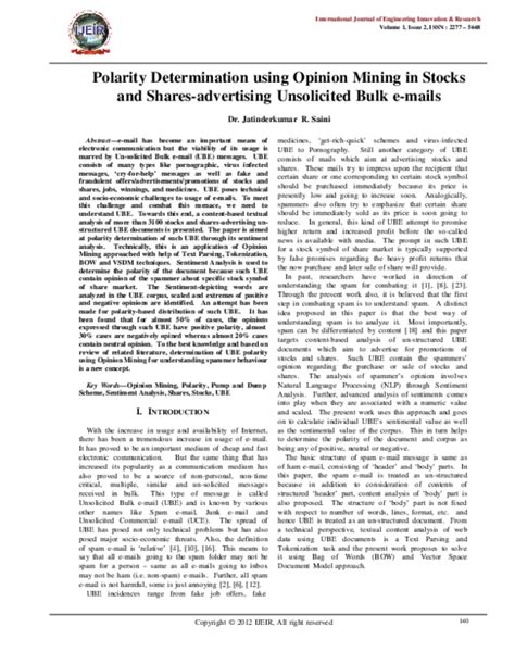 Pdf Polarity Determination Using Opinion Mining In Stocks And Shares
