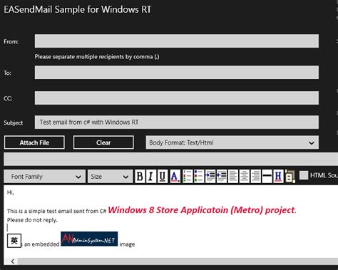 Send Email With Embedded Images In Javascript From Windows Store Apps Html5 Uwp