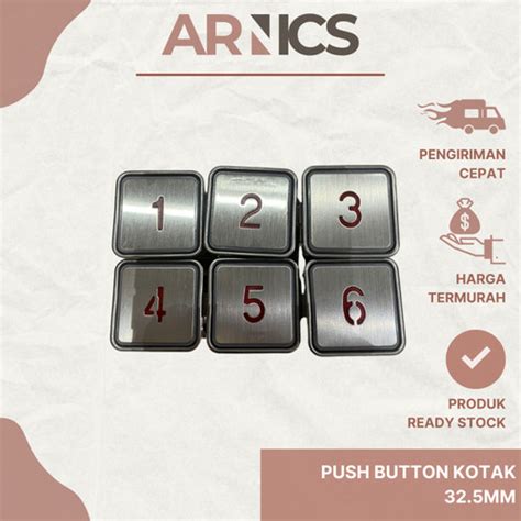 Jual Push Button Kotak 32 5mm Elevator Push Button Push Button Lift Universal Jakarta
