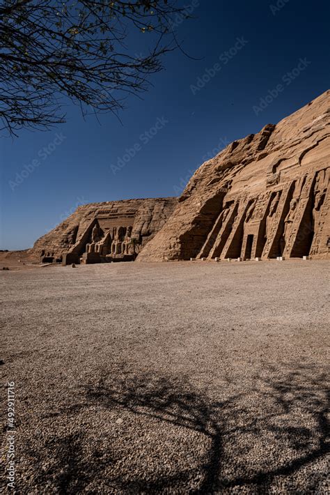 Aswan Landmarks Abu Simbel Temple In Aswan Traveling Girl Ramses The
