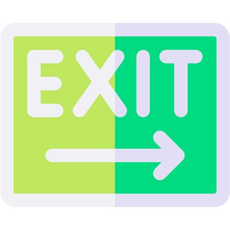 Exit Basic Rounded Flat Icon