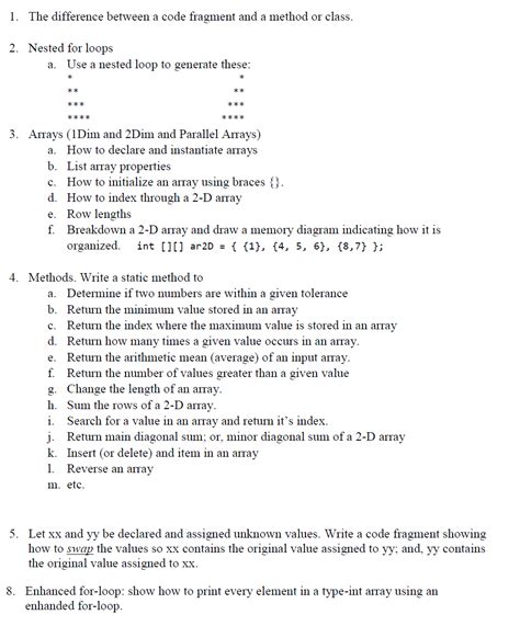 Solved 1 The Difference Between A Code Fragment And A
