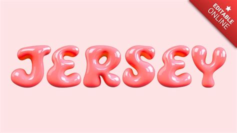 Jersey Red Bubble Font Text Effect Generator