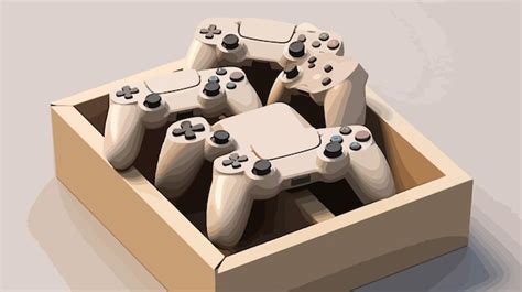 Professional Gamer Joysticks And Gamepads In Cardboard Set Premium Ai Generated Vector
