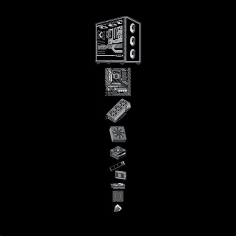 8 bit grayscale collage full zip hoodie black — paul s hardware