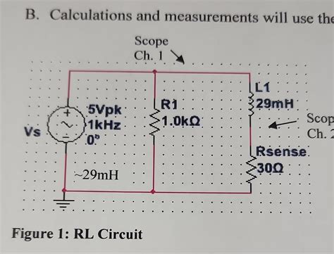 Solved B Calculations And Measurements Will Use The Figure Chegg Com